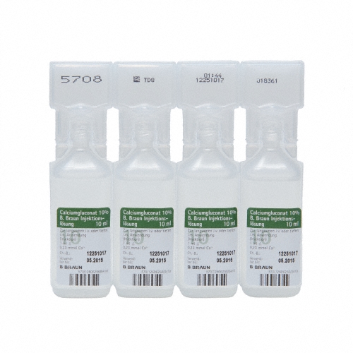 Calciumgluconaat 10% B. Braun, oplossing voor injectie